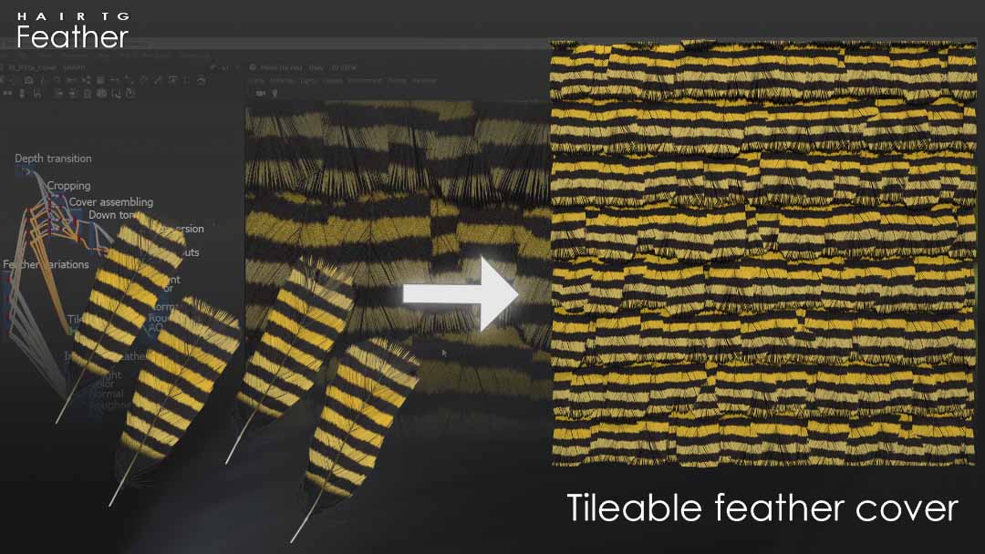 Eyosido Soft. - HairTG-Feather - Procedural Feather PBR Material for 3D ...